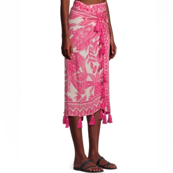 FARM Rio | Swim | Farm Rio Tropical Woodcut Tassels Pareo | Poshmark